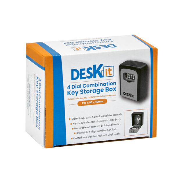 Deskit Key Safe Storage Box with 4 Digit Combination